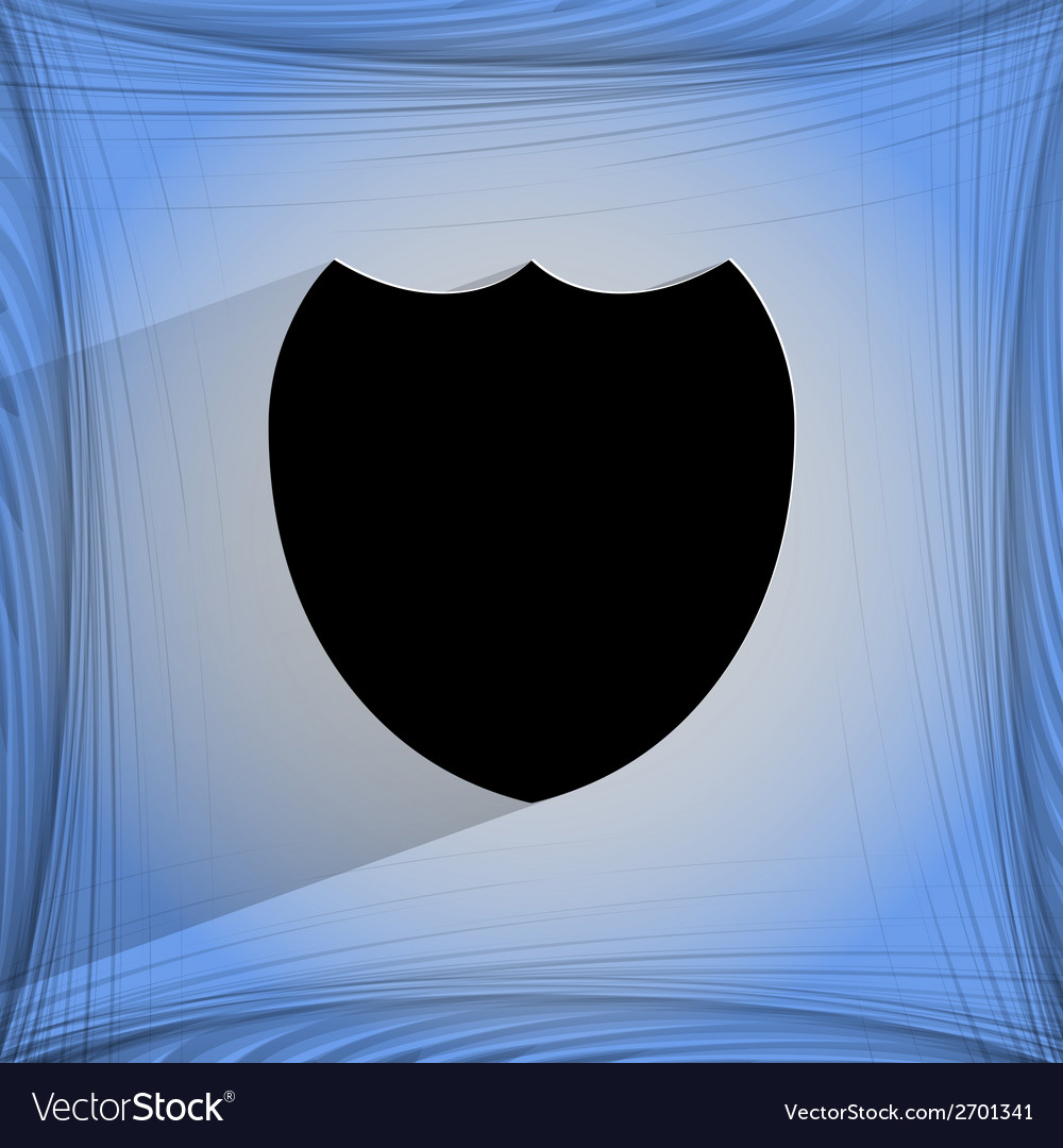 Shield protection flat modern web design on a flat