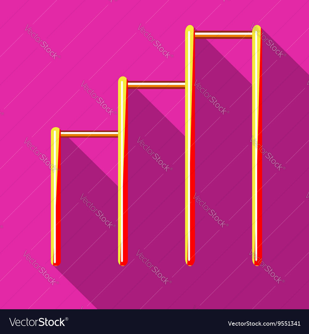 Three horizontal bars icon flat style Royalty Free Vector