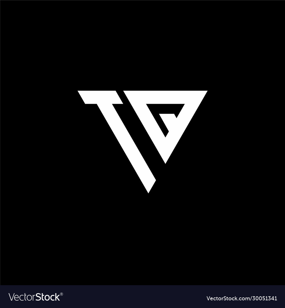 Tq logo letter monogram with triangle shape Vector Image