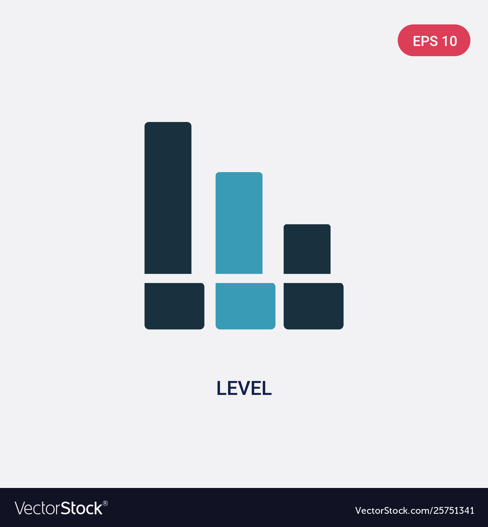 Two color level icon from user interface concept Vector Image