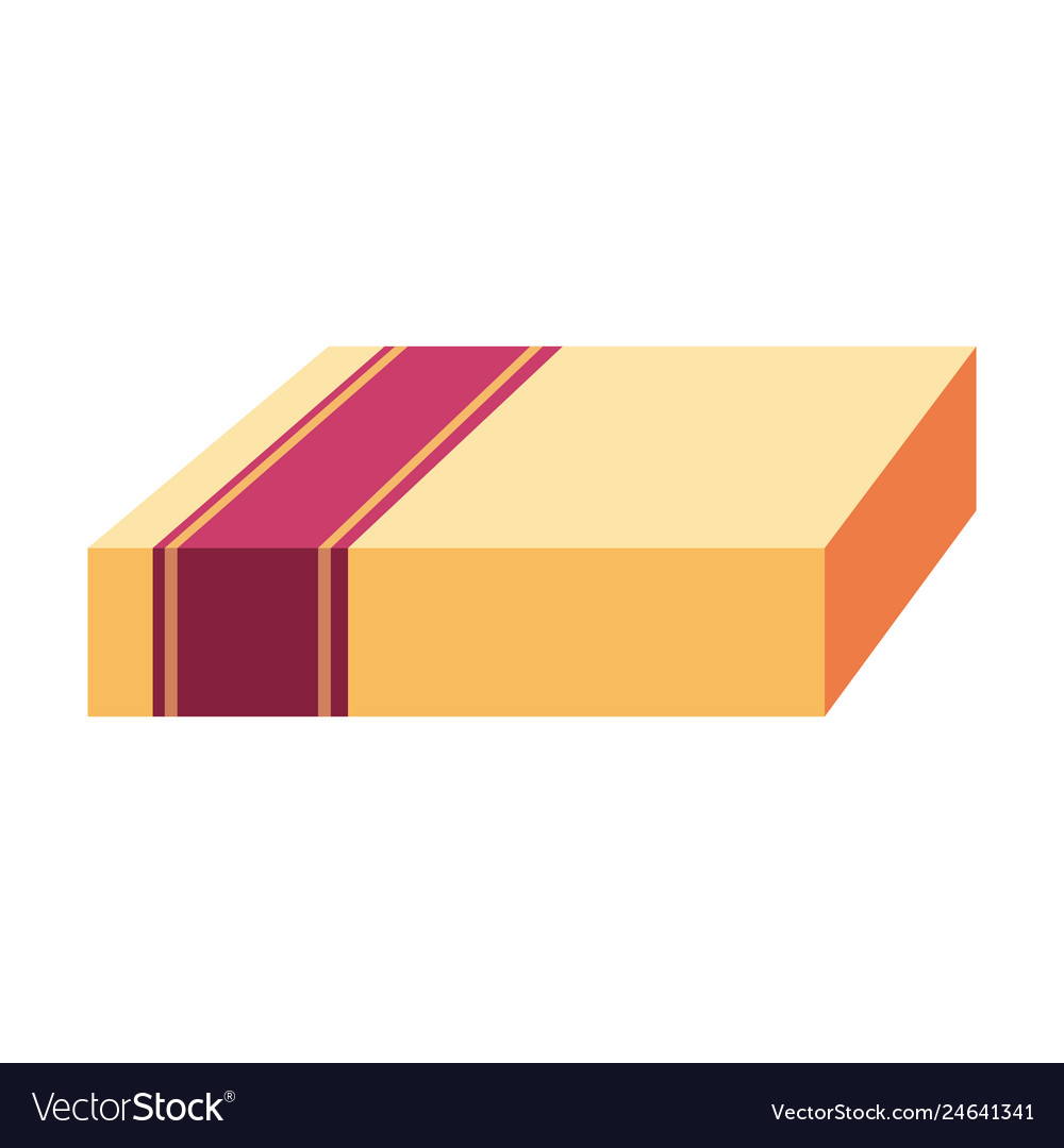 Wrapper gift box on white background Royalty Free Vector