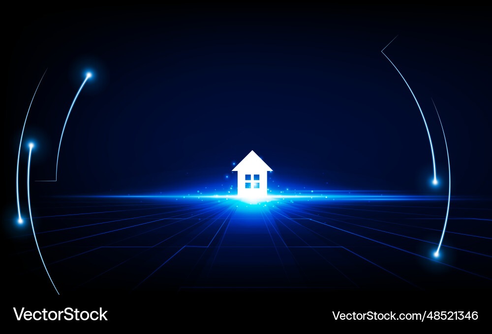 Abstract key door open house and home light out Vector Image