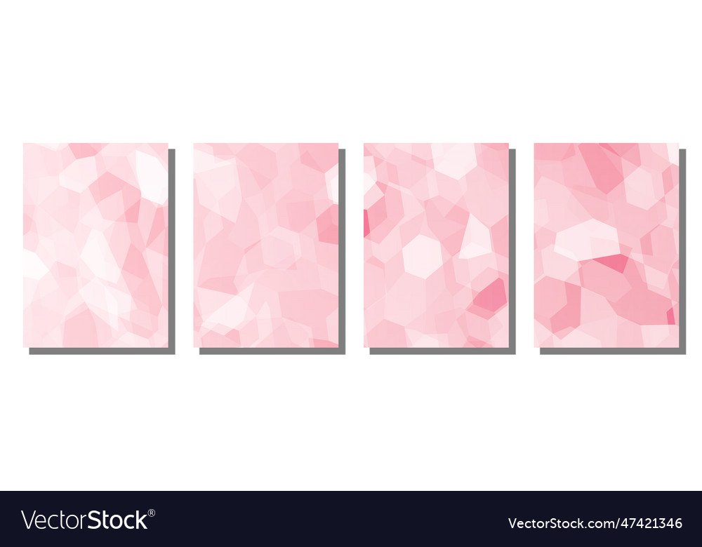 Abstract polygon background set background Vector Image