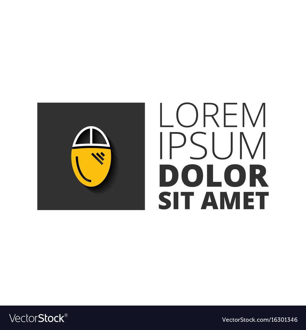 Banner with computer mouse Royalty Free Vector Image