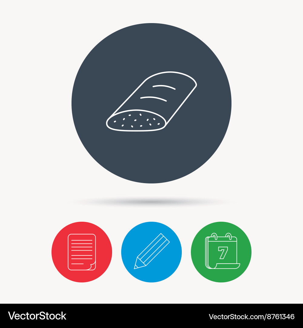 Bread icon natural food sign Royalty Free Vector Image