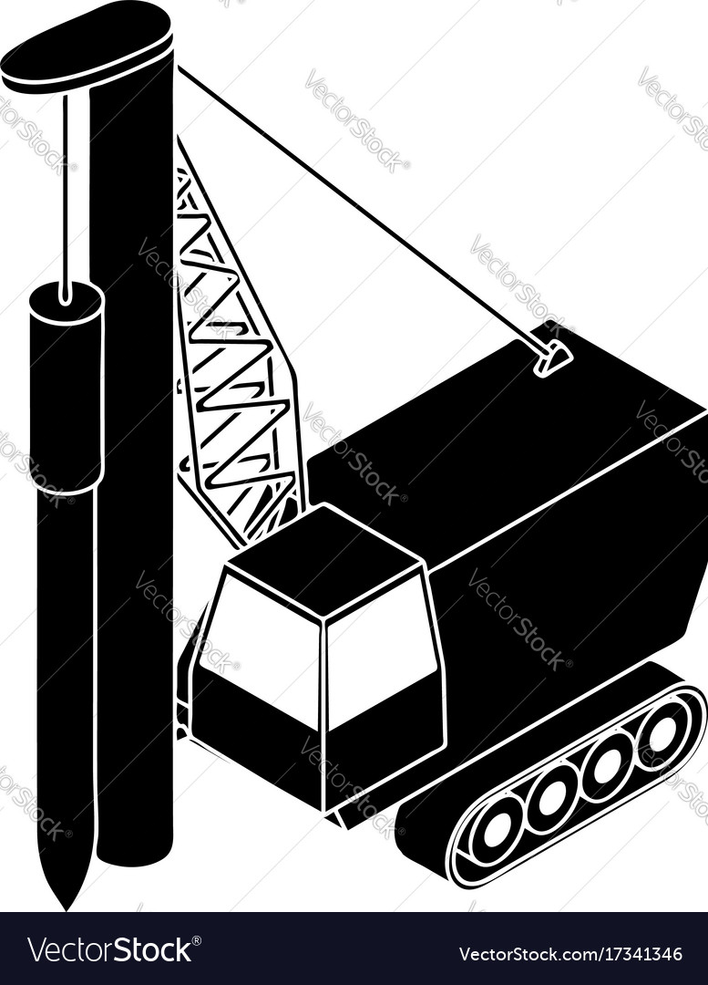 Drilling machine icon simple style Royalty Free Vector Image