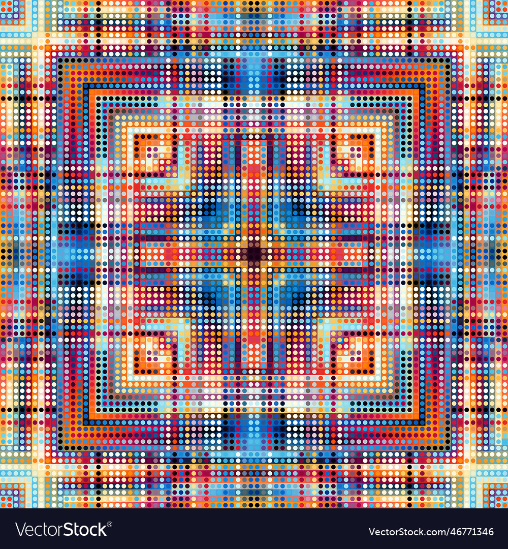 Geometric abstract pattern halftone small dots Vector Image