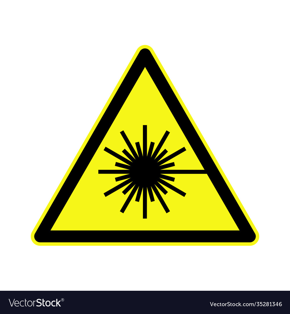 Laser hazard Royalty Free Vector Image - VectorStock