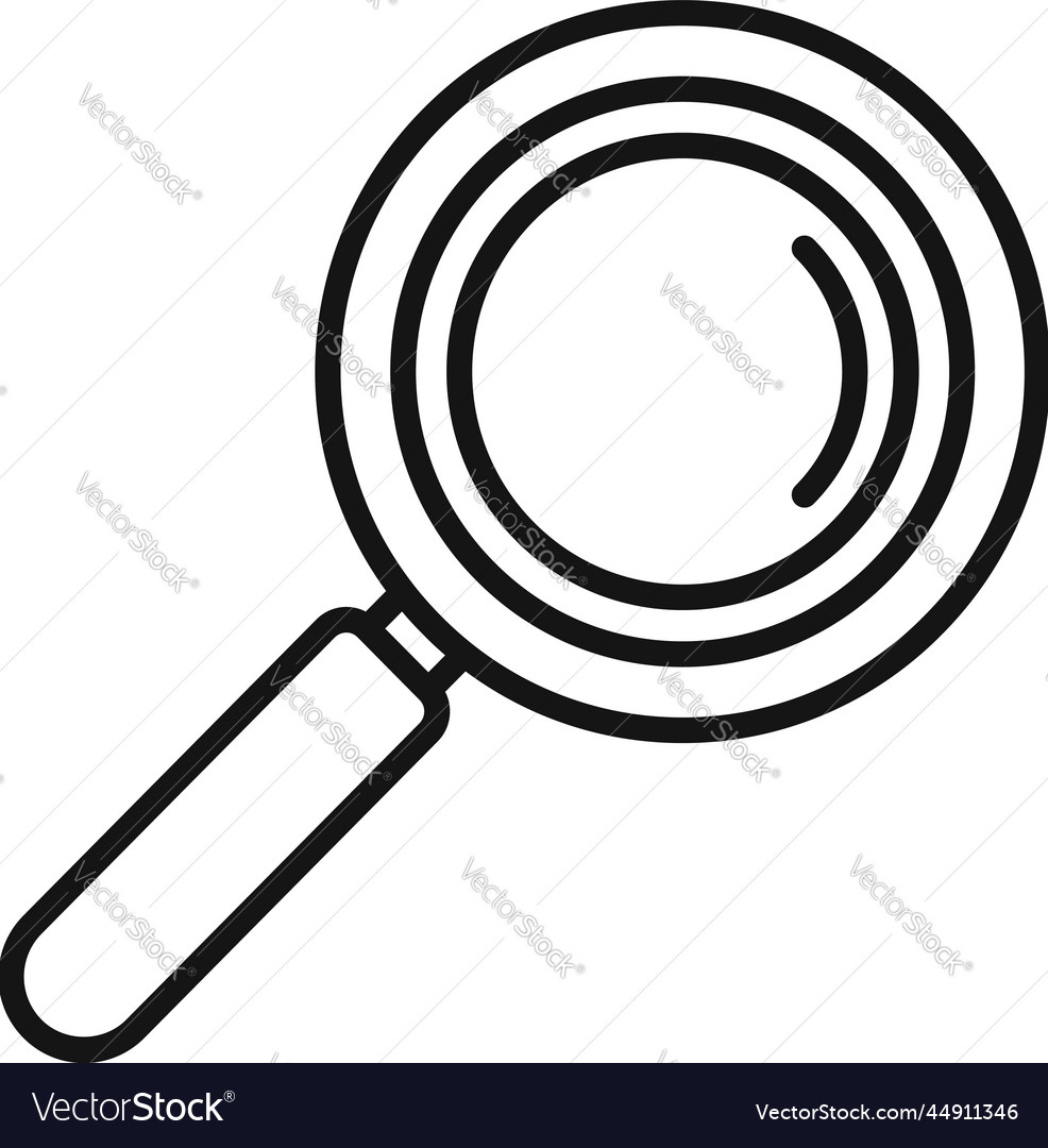 Magnifier icon outline computer interface Vector Image