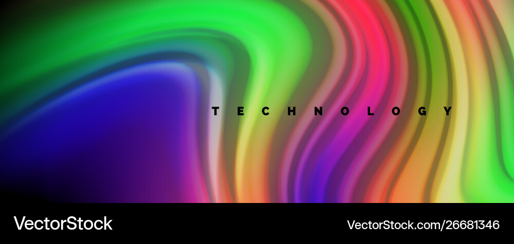 Modern rainbow liquid color flow colorful poster Vector Image