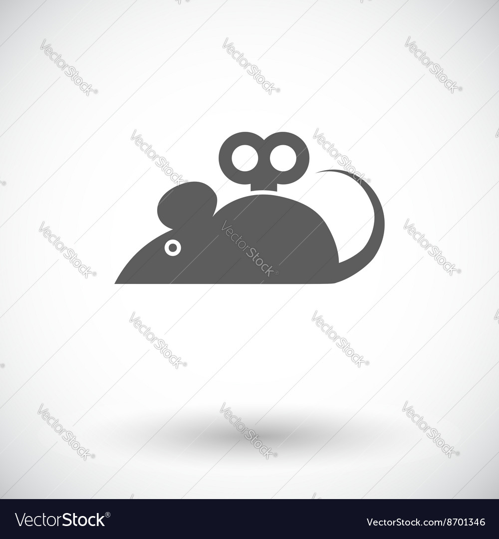 Mouse toy flat icon Royalty Free Vector Image - VectorStock