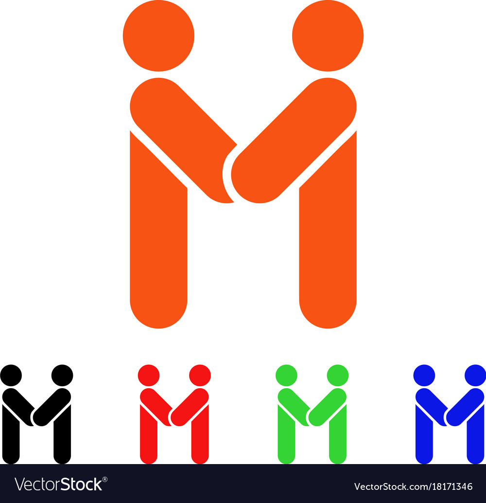 Persons handshake icon Royalty Free Vector Image