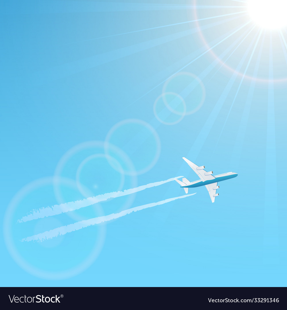 Plane in sky Royalty Free Vector Image - VectorStock