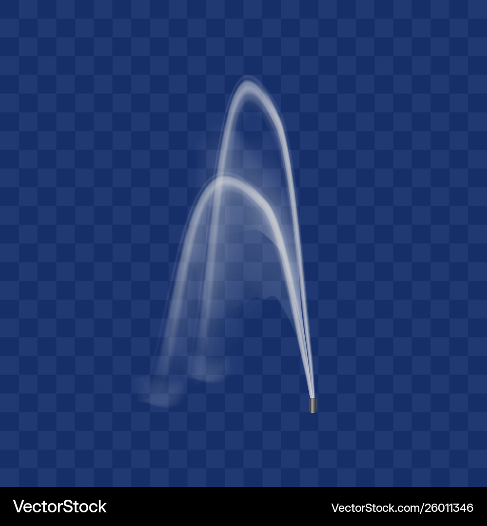 Realistic detailed 3d water fountain effect Vector Image