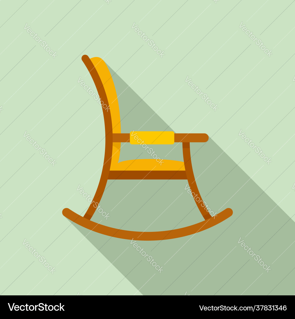 Retirement rocking chair icon flat style Vector Image