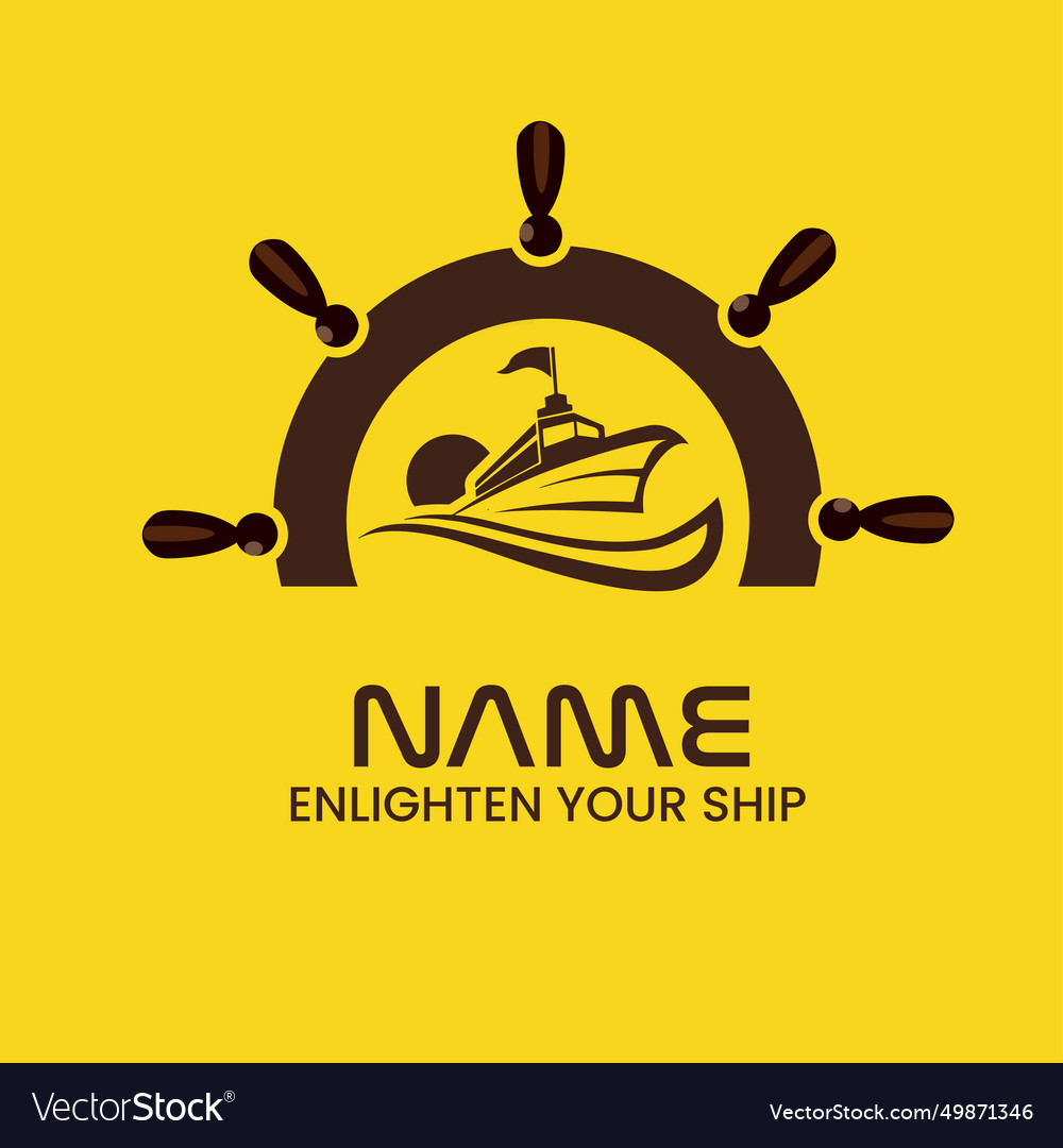 Ship logo design template Royalty Free Vector Image