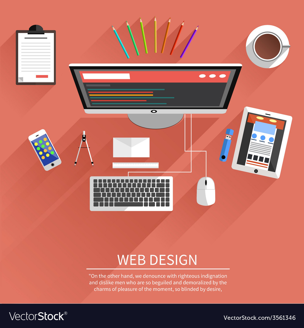 Web design program for and architecture Royalty Free Vector
