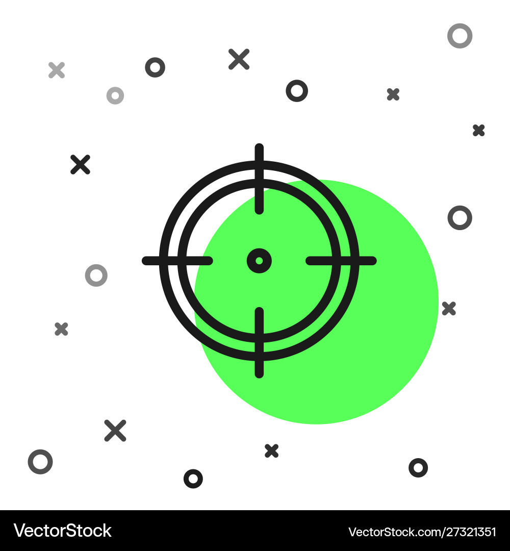 Black line target sport for shooting competition Vector Image