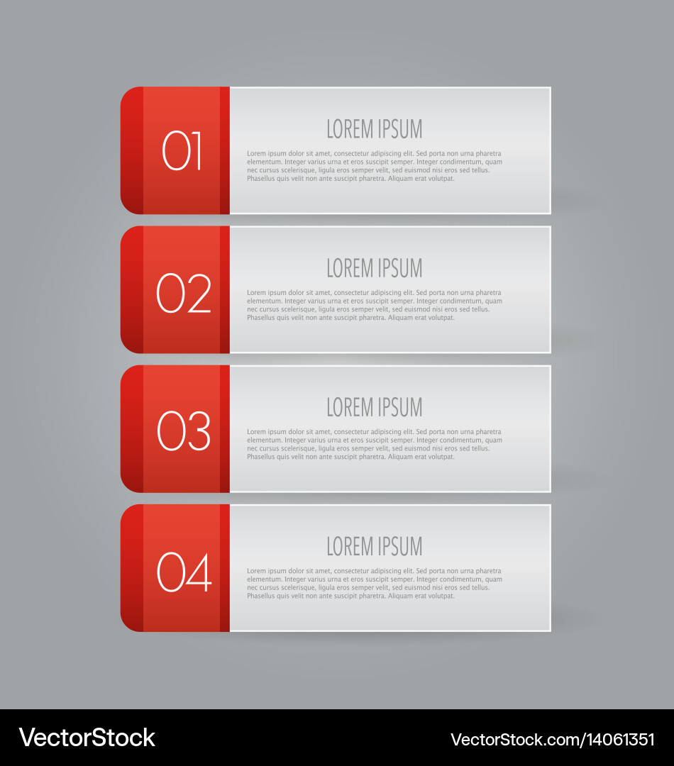 Business infographics template red color Vector Image