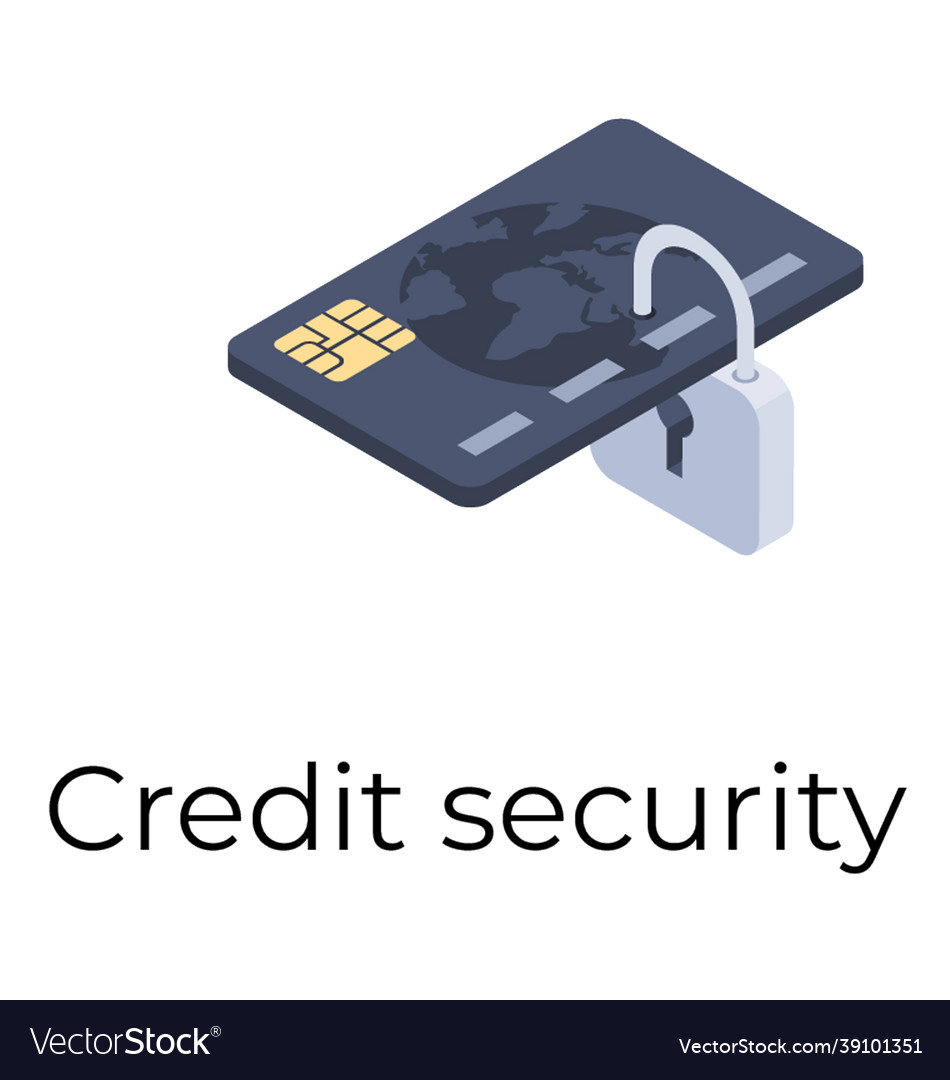 Credit security Royalty Free Vector Image - VectorStock