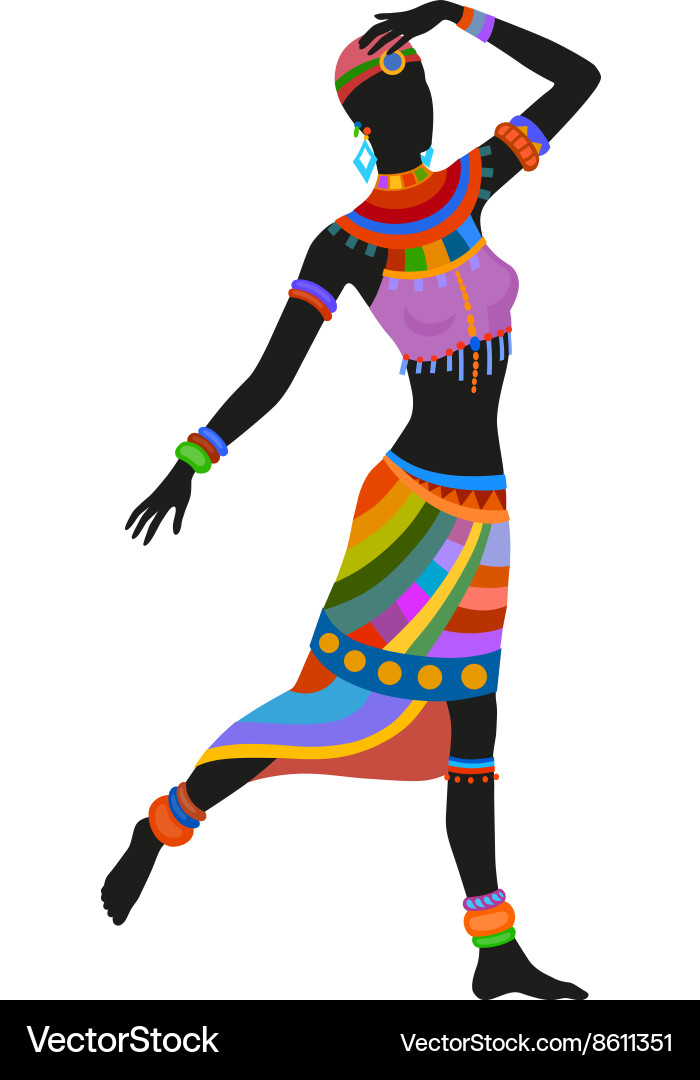 Ethnic dance african woman Royalty Free Vector Image