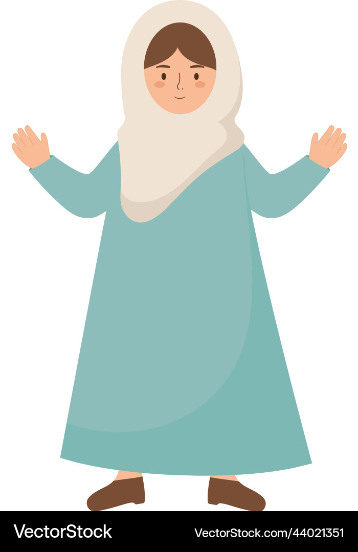 Muslim girl Royalty Free Vector Image - VectorStock