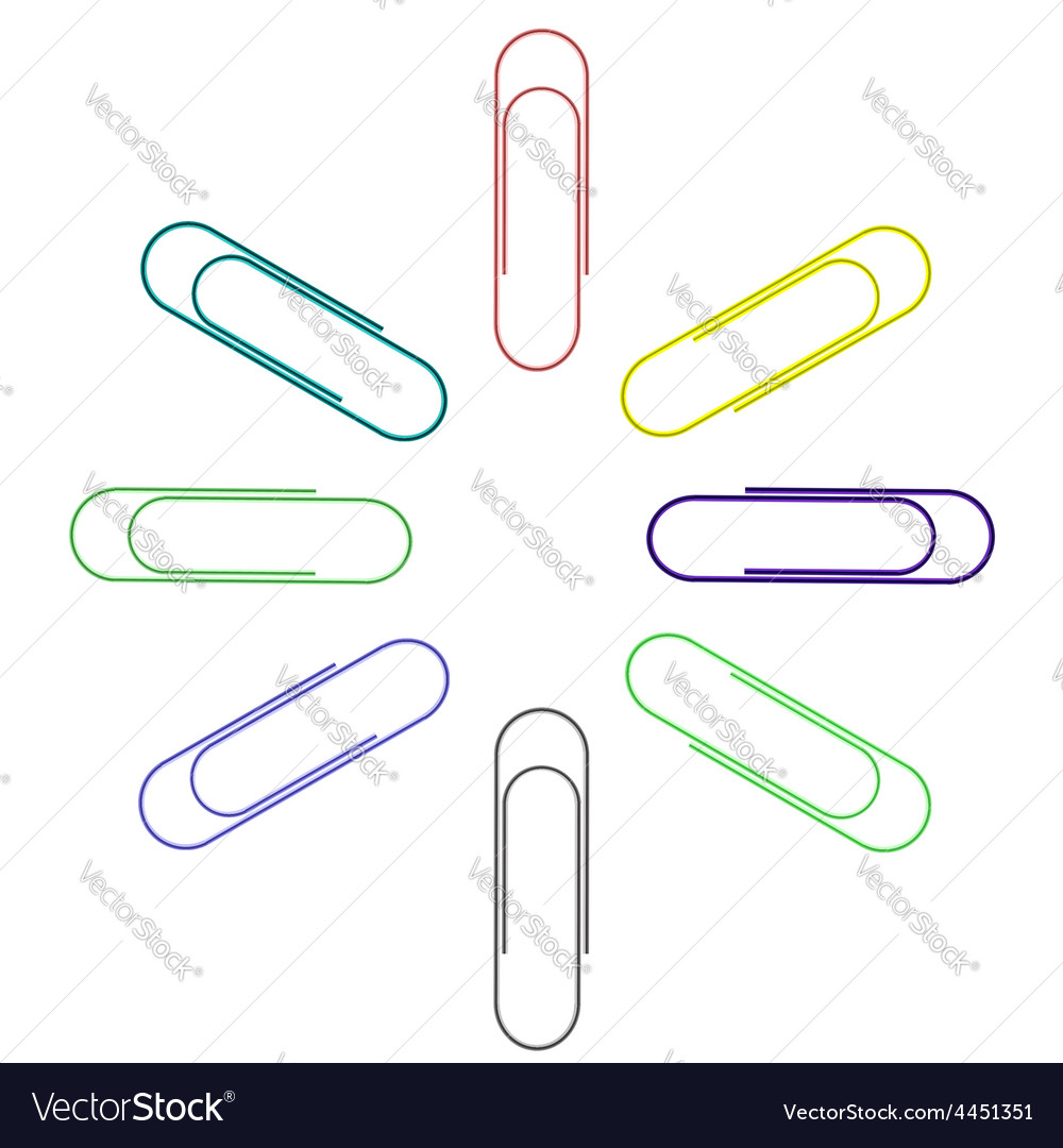 Paper clips Royalty Free Vector Image - VectorStock
