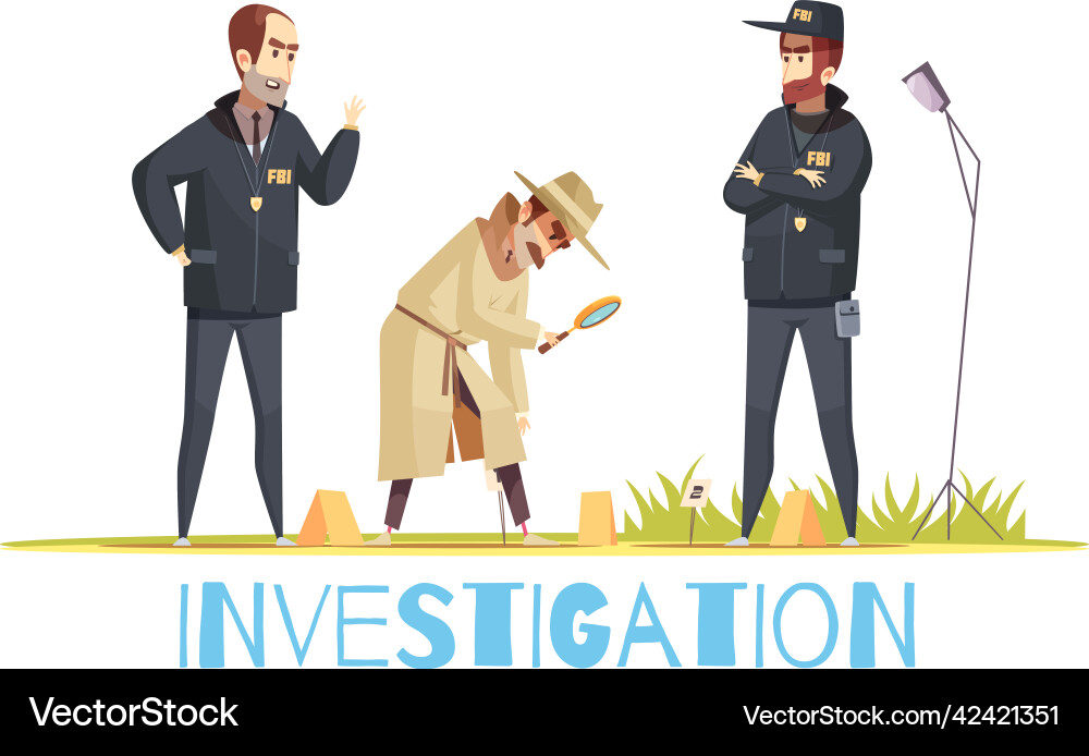 Scene of crime composition Royalty Free Vector Image
