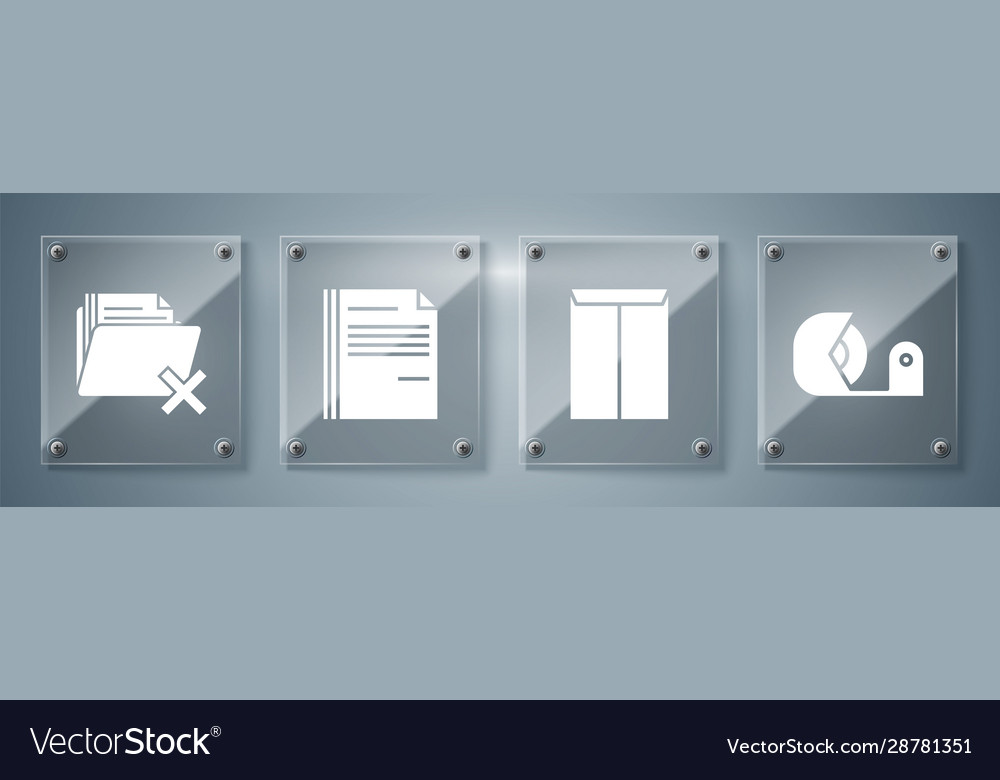 Set scotch envelope file document and delete Vector Image