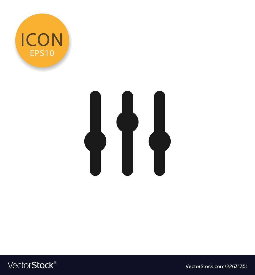 Setting control adjustment icon isolated flat Vector Image