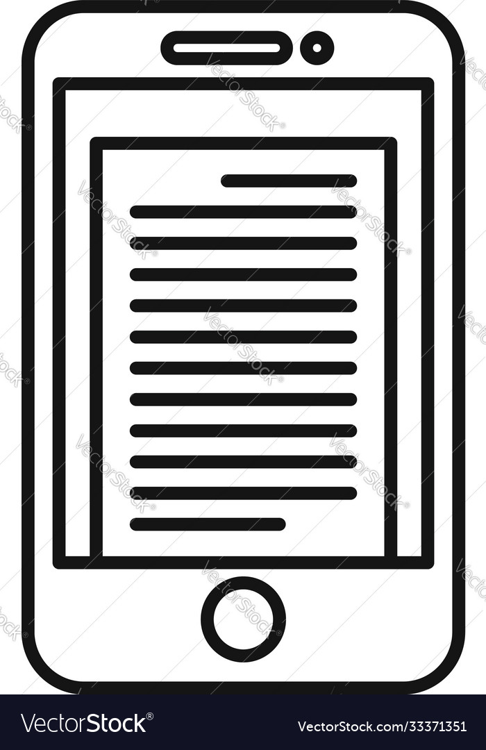 Smartphone summary icon outline style Royalty Free Vector Smartphone summary icon outline style Royalty Free Vector