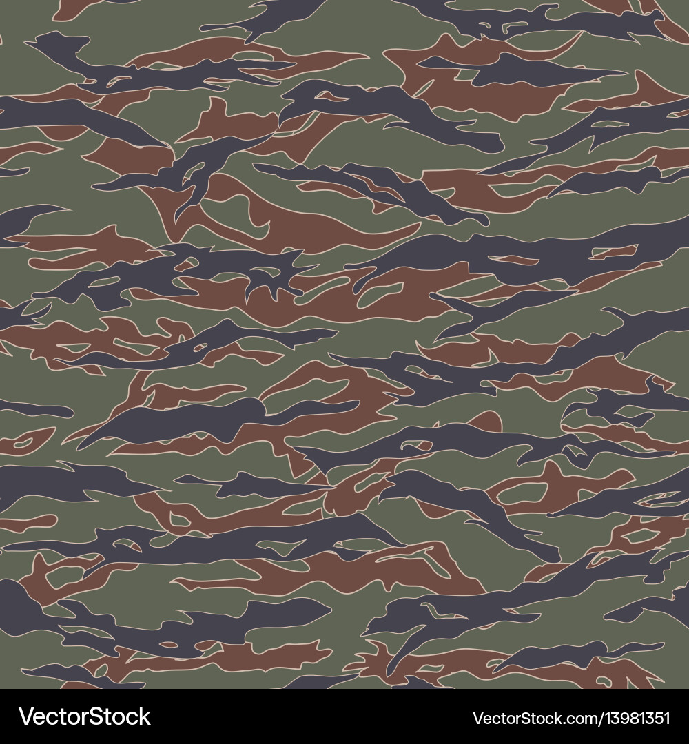South korea tiger camouflage seamless patterns Vector Image