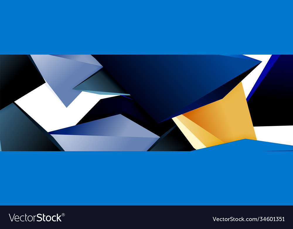 Triangle mosaic abstract background 3d triangular Vector Image