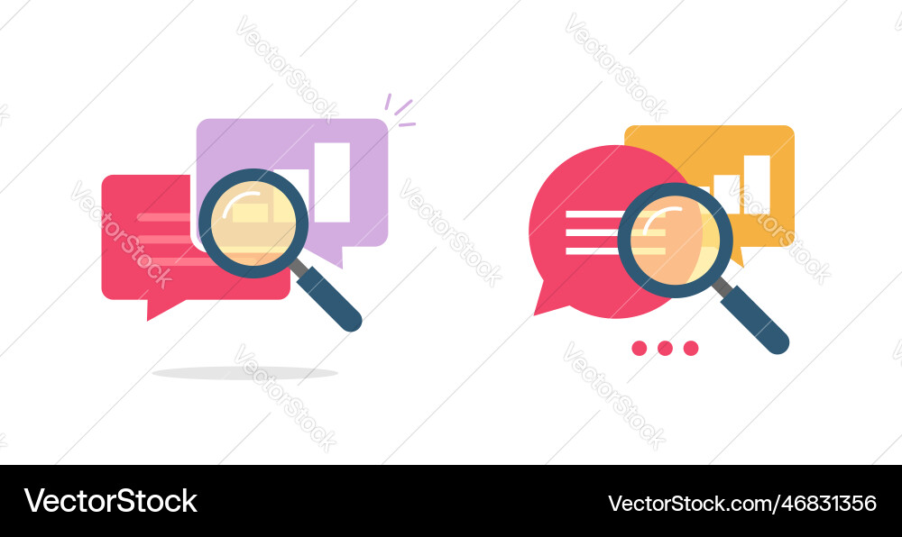 Analytics social marketing statistics review via Vector Image