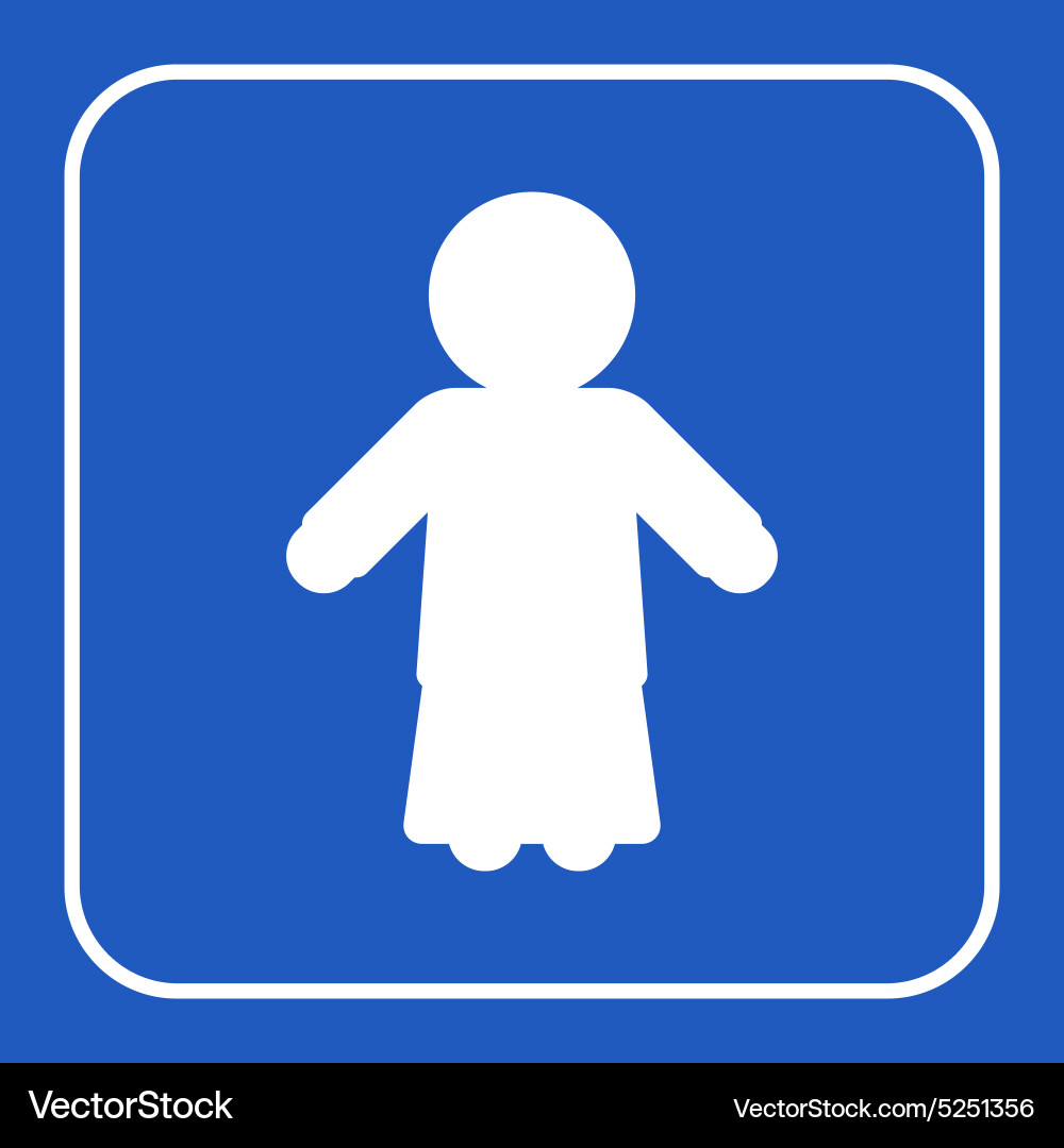 Blue information sign - woman Royalty Free Vector Image