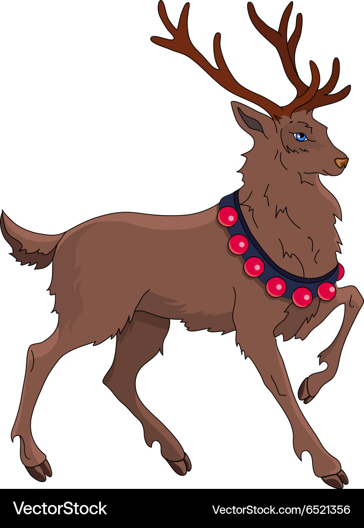 Cartoon christmas reindeer Royalty Free Vector Image