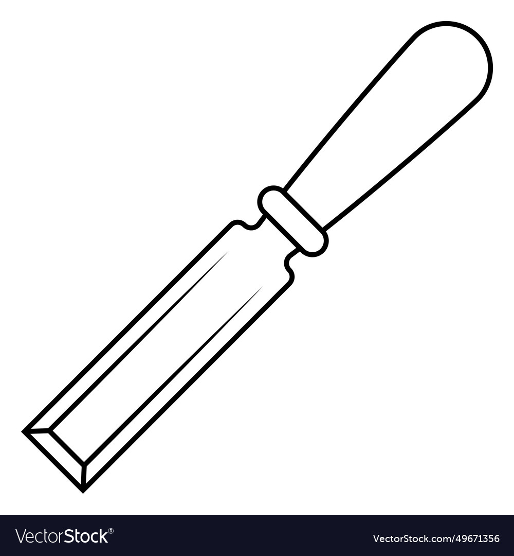 Chisel icon working tool carpenter Royalty Free Vector Image
