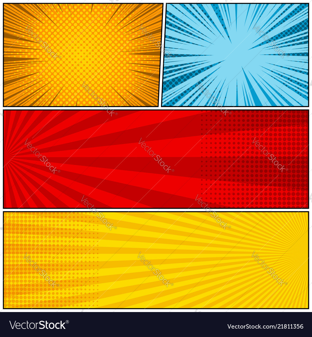 Comic book bright template Royalty Free Vector Image