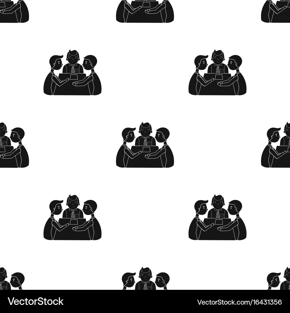 Conference icon in black style isolated on white Vector Image