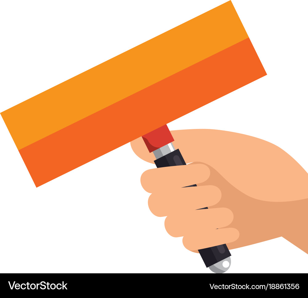 Hand with banner icon Royalty Free Vector Image