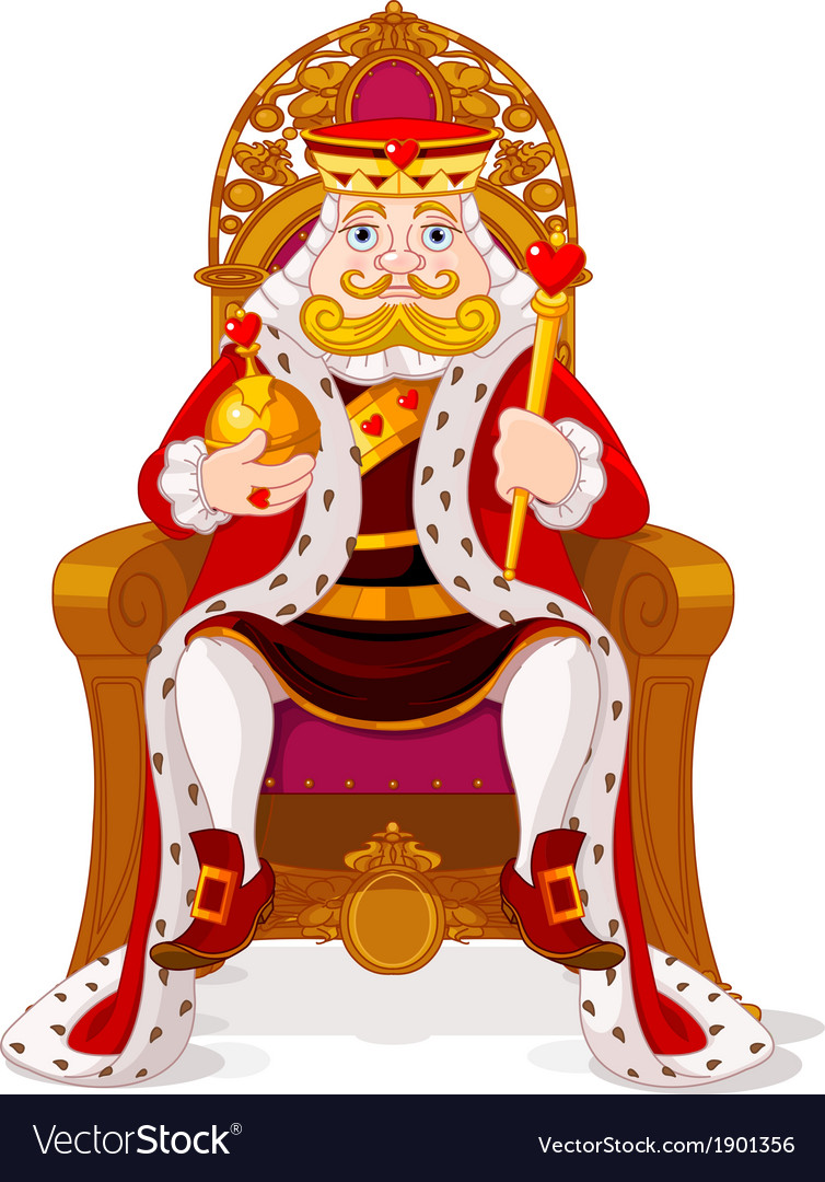 King on throne Royalty Free Vector Image - VectorStock