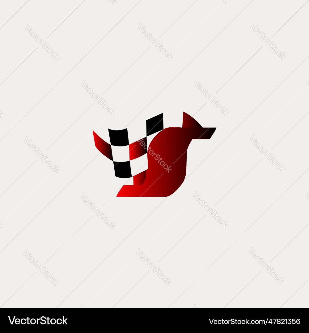 Letter s flag racing race design Royalty Free Vector Image