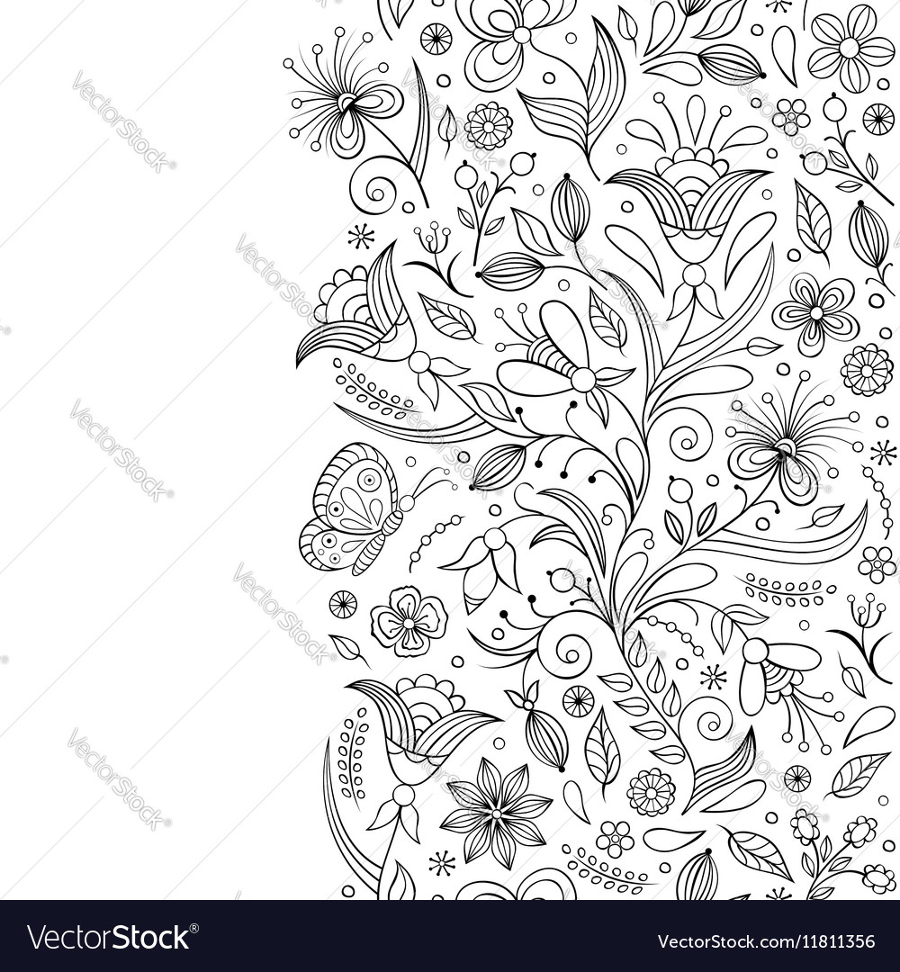 Pattern with abstract flowers Royalty Free Vector Image