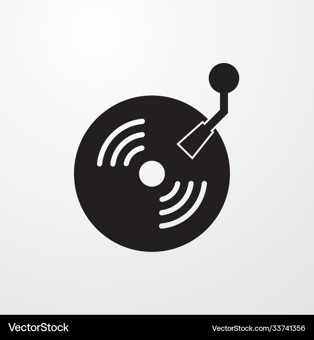 Retro vinyl icon Royalty Free Vector Image - VectorStock
