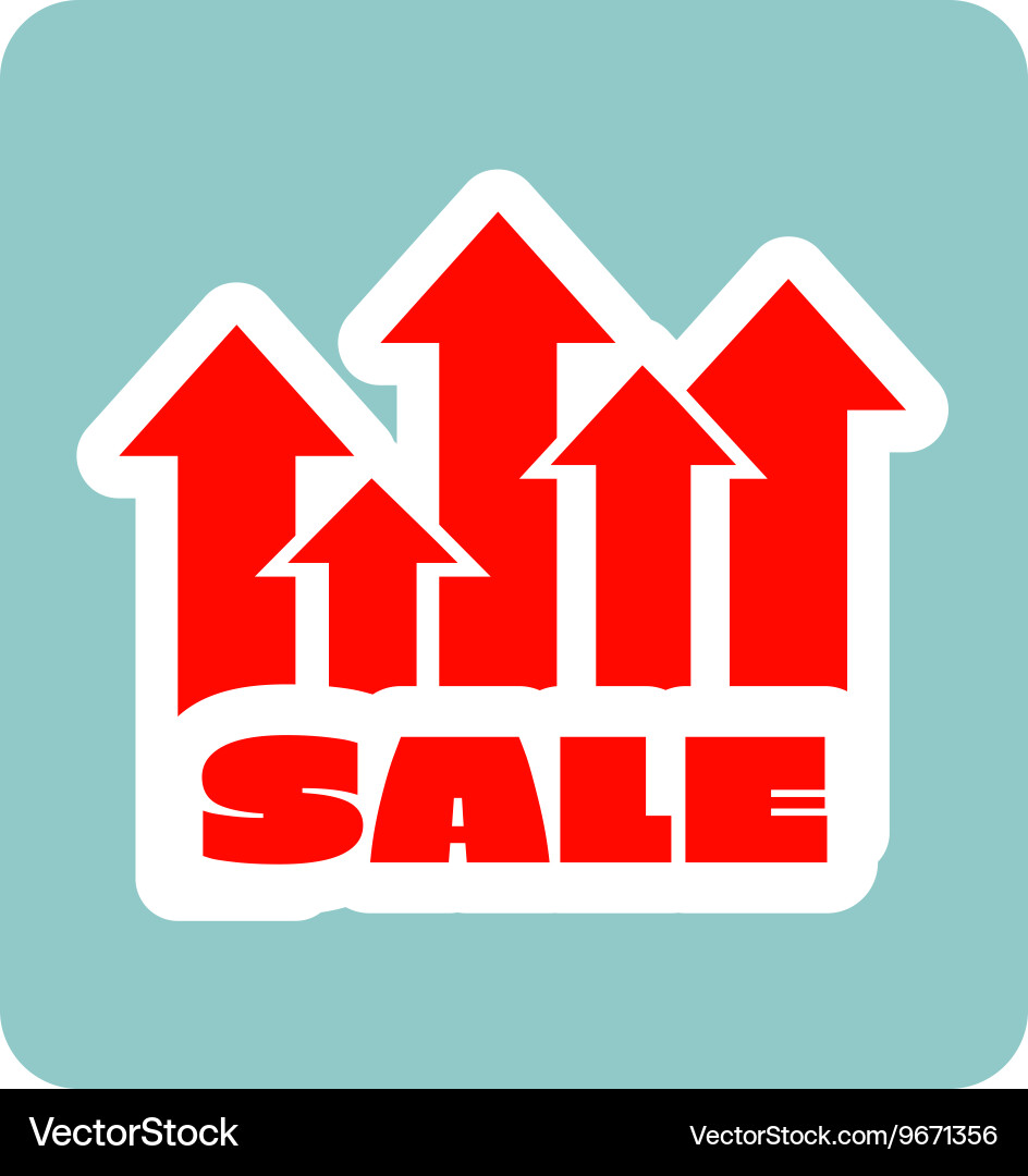 Sale grow up sticker Royalty Free Vector Image
