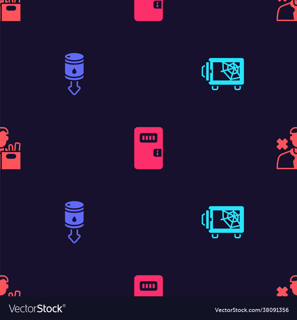 Set safe drop in crude oil price prison cell Vector Image