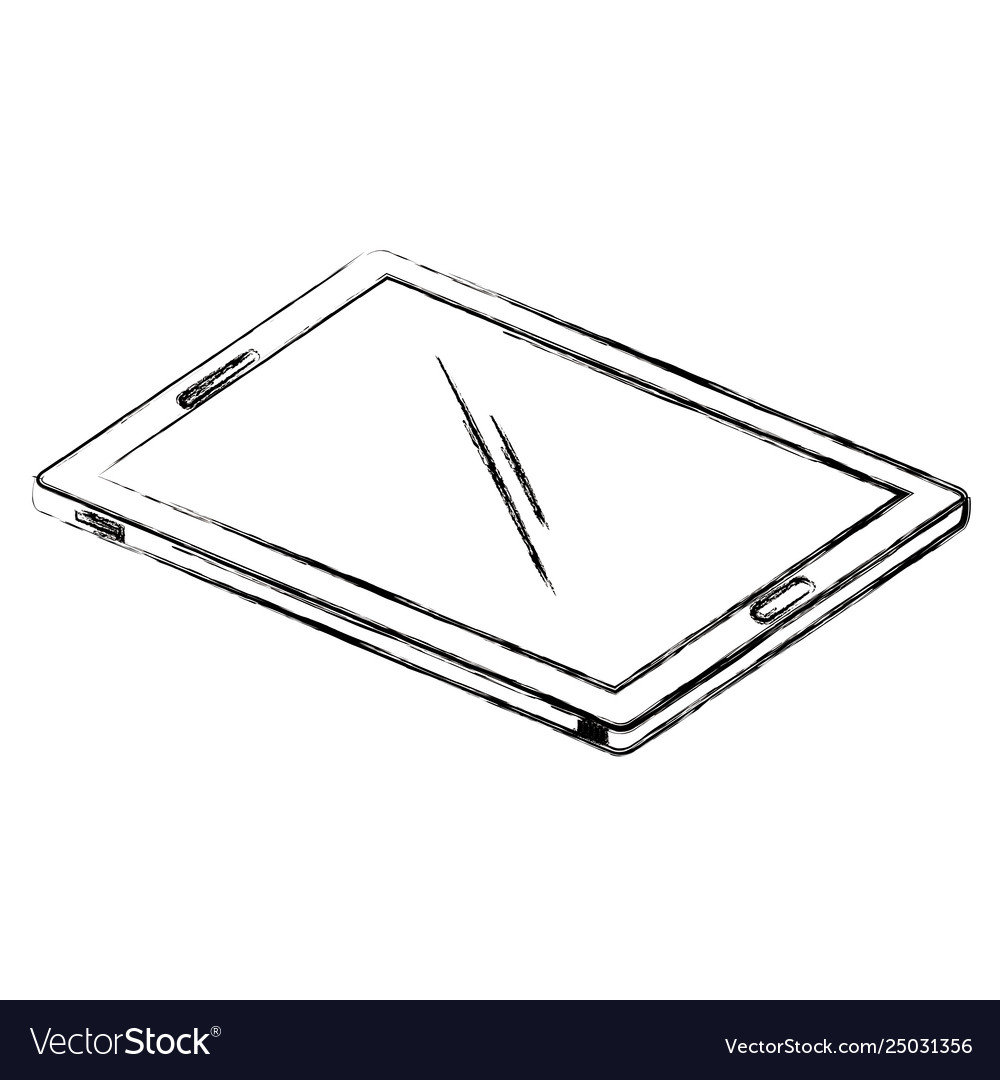 Tablet device isometric icon Royalty Free Vector Image