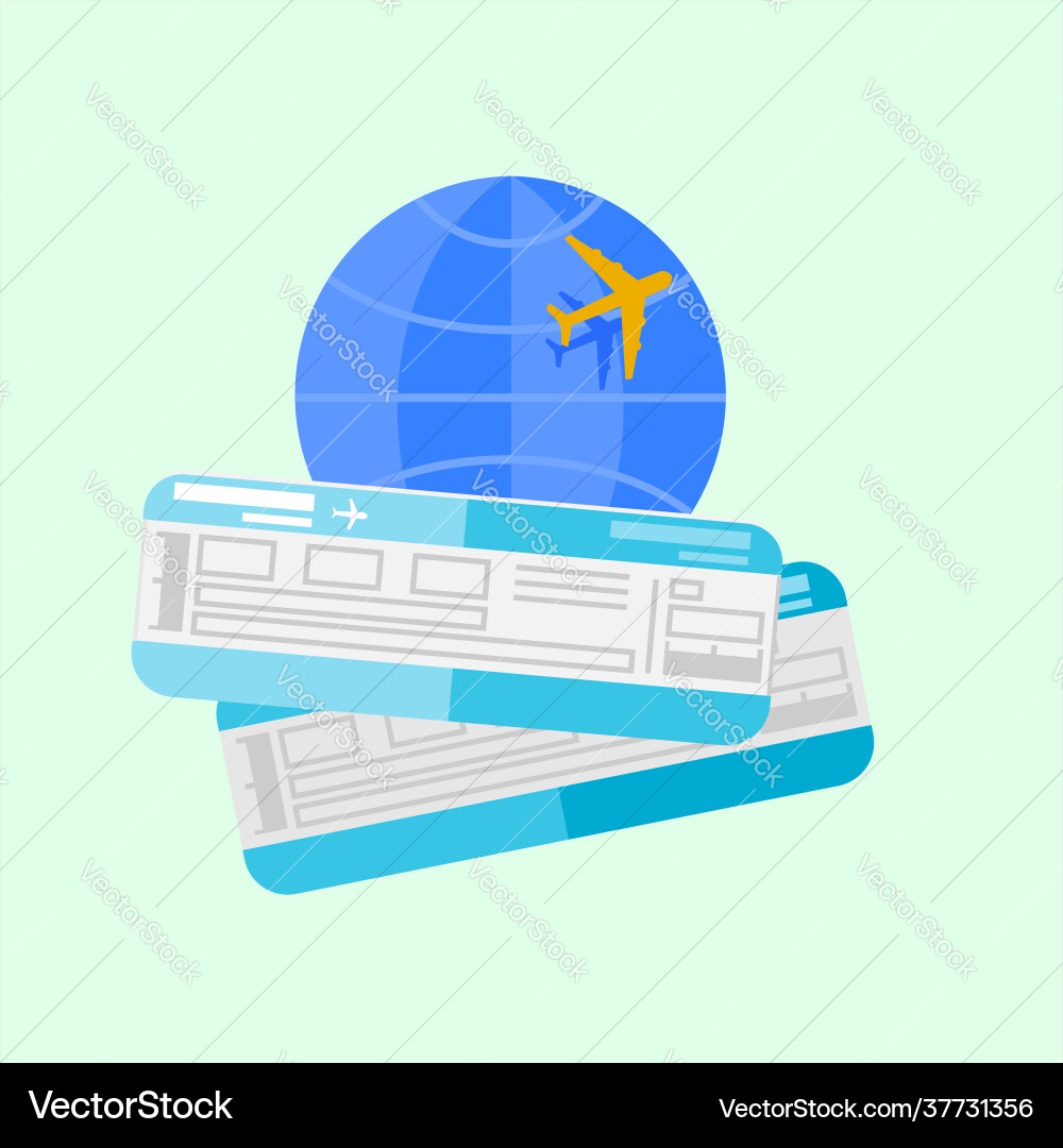 Vacation icon flat design Royalty Free Vector Image