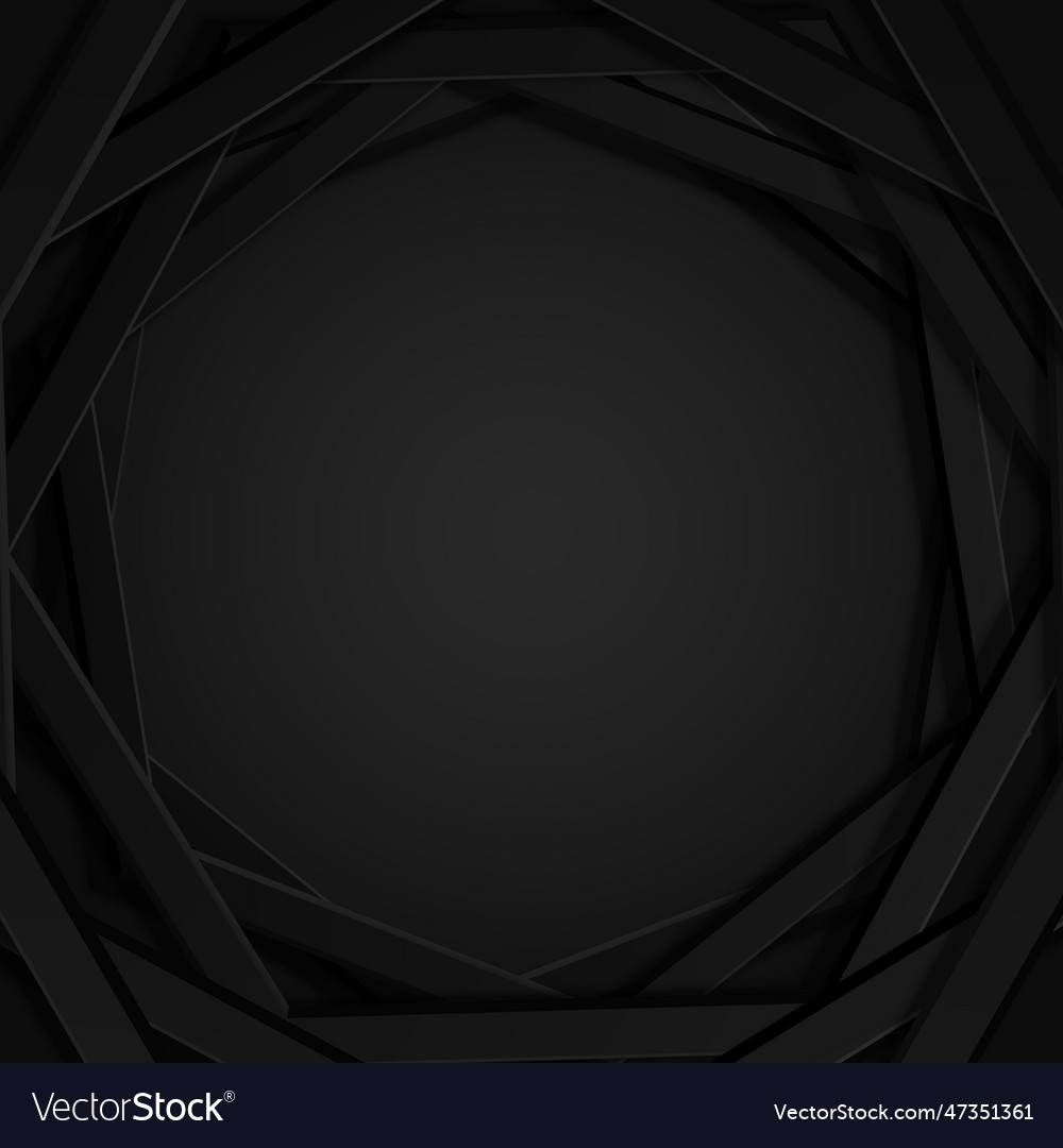 Abstract dark hexagonal frame background Vector Image