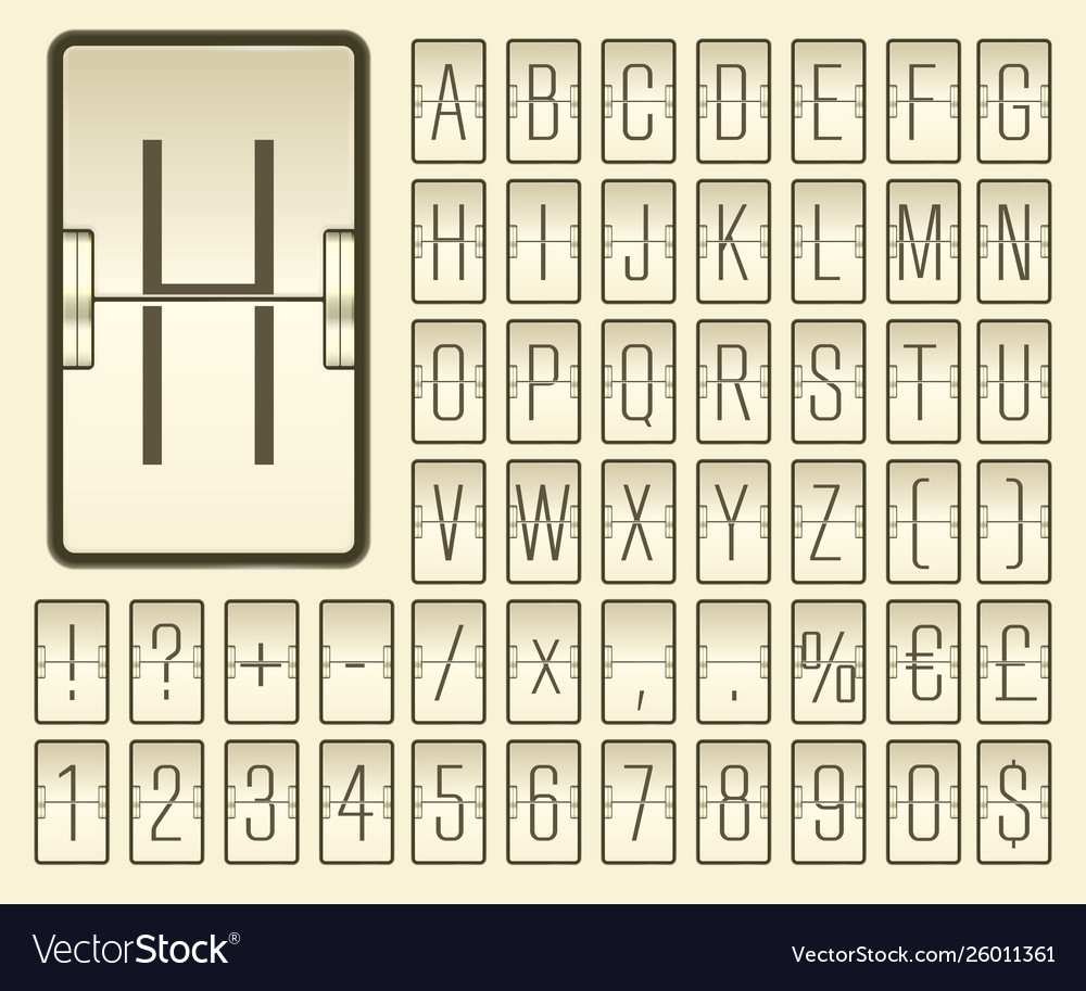 Airport terminal mechanical scoreboard narrow Vector Image Airport terminal mechanical scoreboard narrow Vector Image